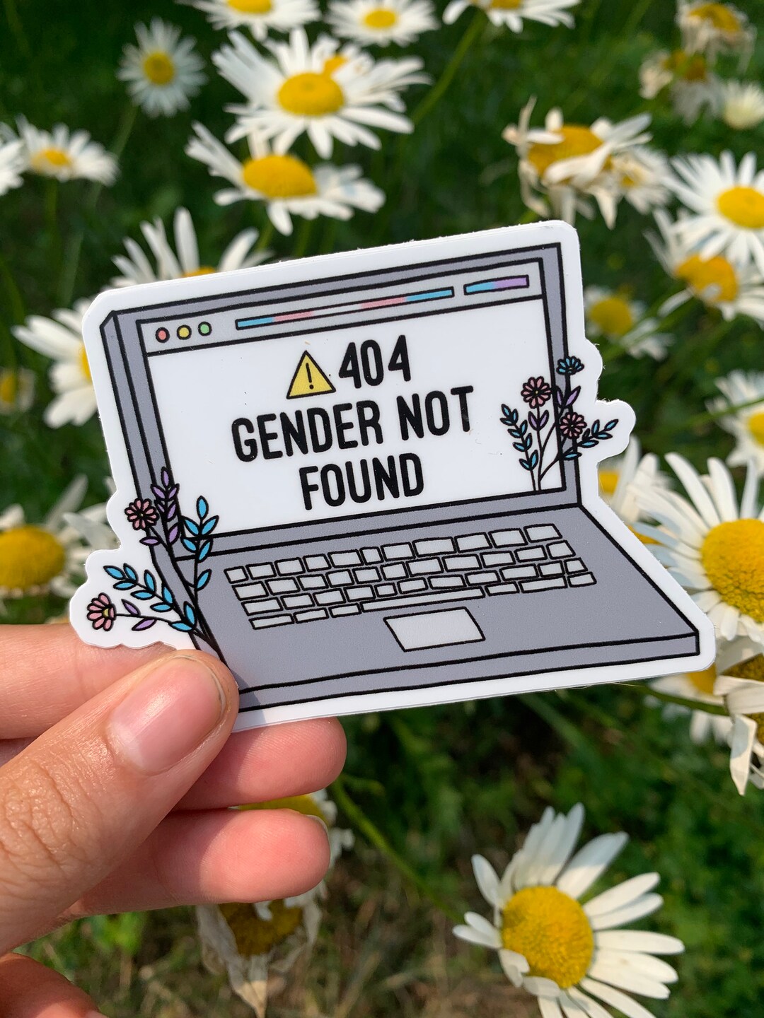 404 Gender Not Found | LGBTQ Vinyl Sticker - Etsy