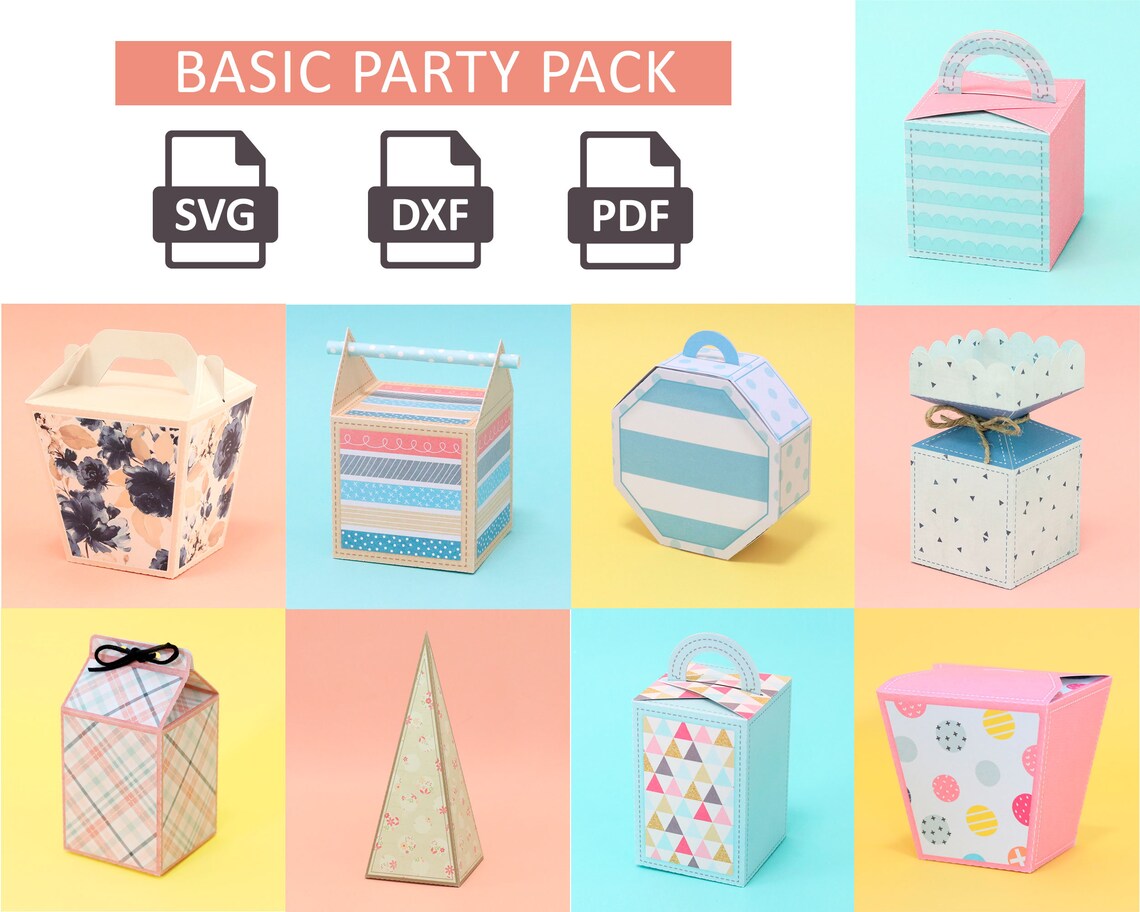 Basic Party Pack 3D Project for Papercraft Pyramid Candy | Etsy
