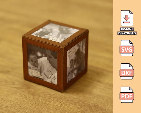 Photo Cube Box Svg Cut File Album Template Memory Picture | Etsy
