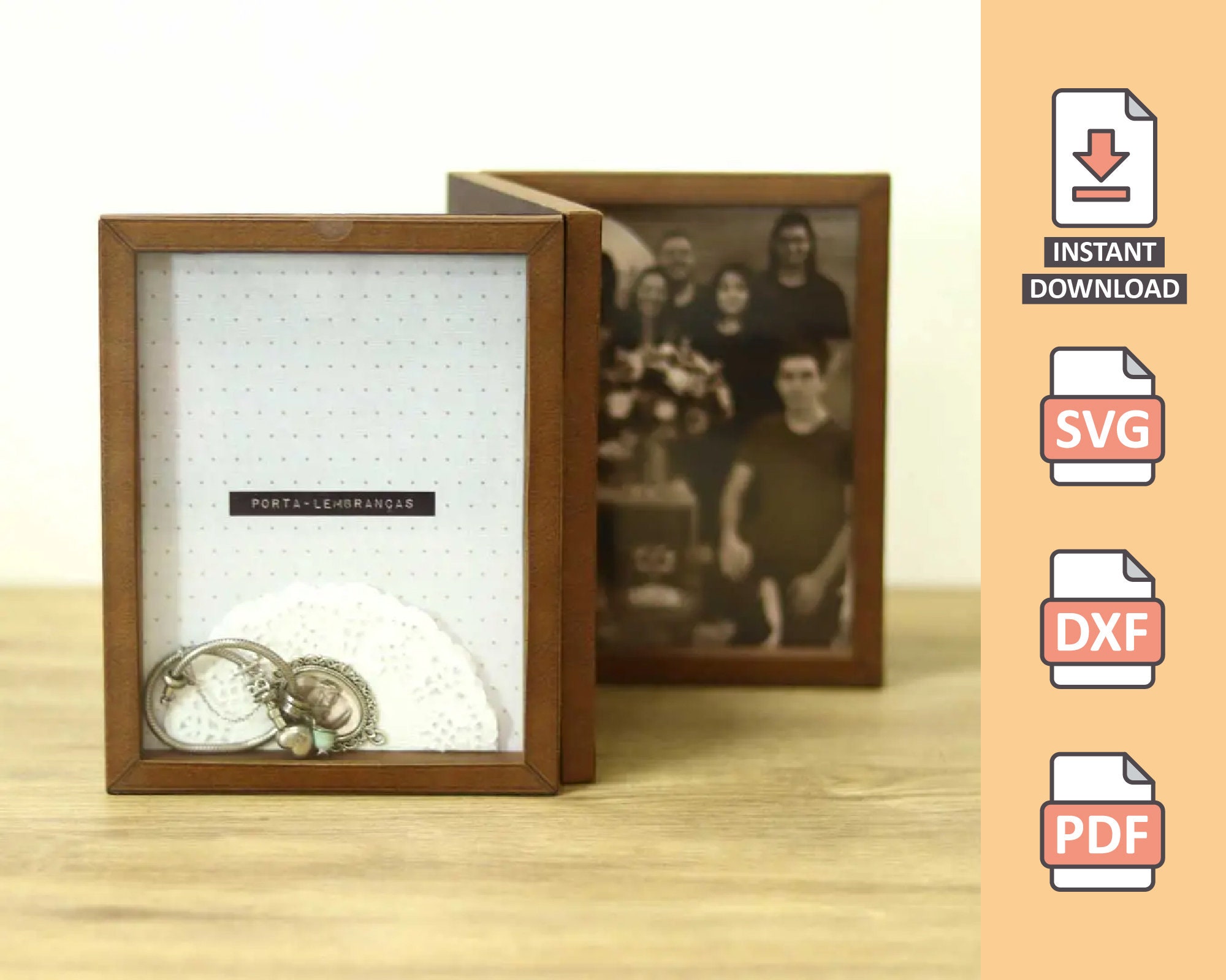 Rectangular Memory Keeper box SVG reliquary memories album gift ...