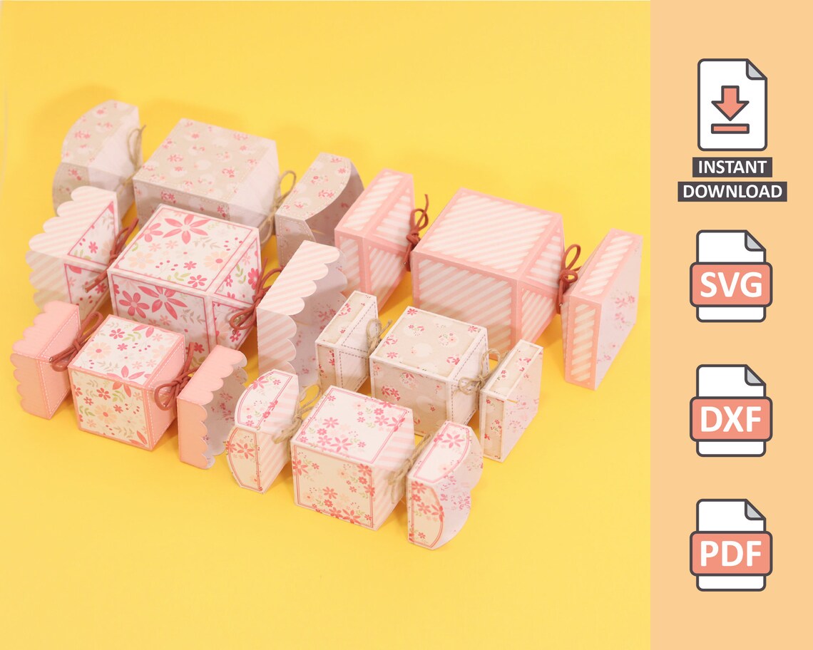 Candy Box Pack 3D Project for Papercraft Big Candy Box Large - Etsy