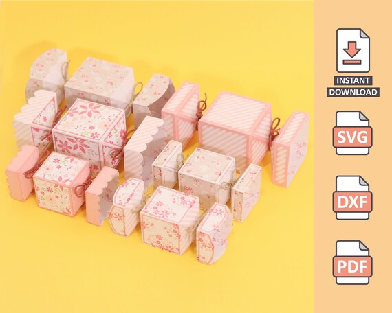 Candy Box Pack 3D Project for Papercraft Big Candy Box Large - Etsy