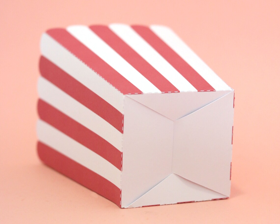 Popcorn Bag Pack 3D Project Papercraft Popcorn Box Cutting - Etsy