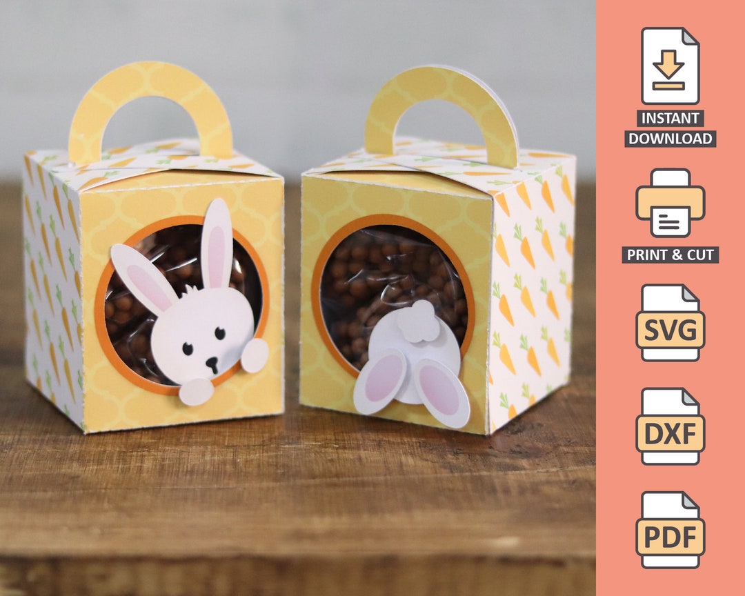 PRINTABLE Bunny in Burrow Box Project Rabbit Candy Box Chocolate Easter ...