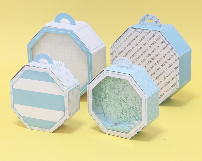 Octagonal Box Pack 3D Project for Papercraft Large Templates - Etsy