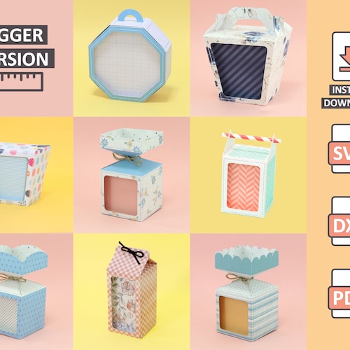 Candy Box Pack 3D Project for Papercraft Big Candy Box Large - Etsy