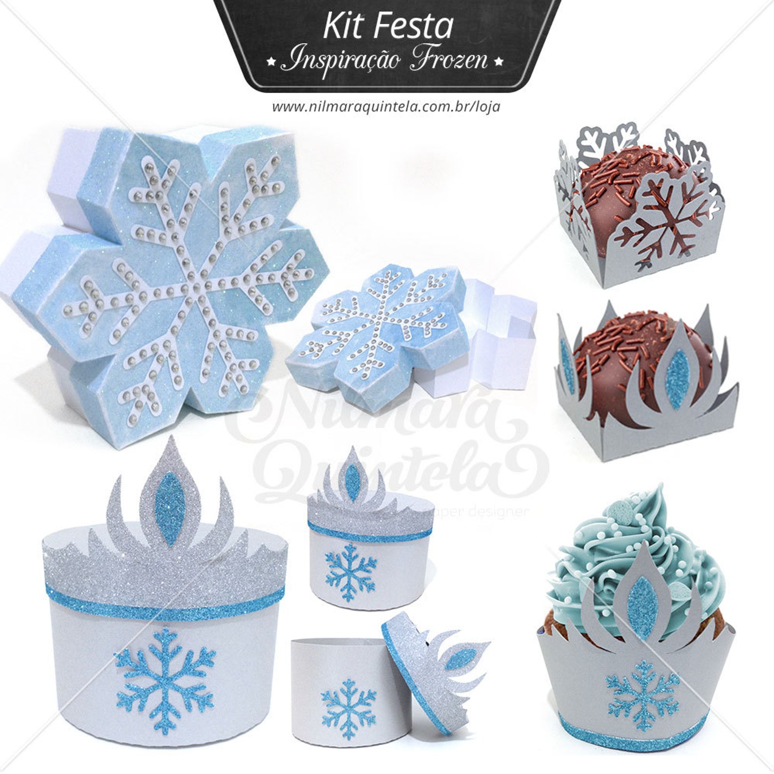 Party Kit Frozen Inspired Pack Ice Crown Snowflake Candy - Etsy
