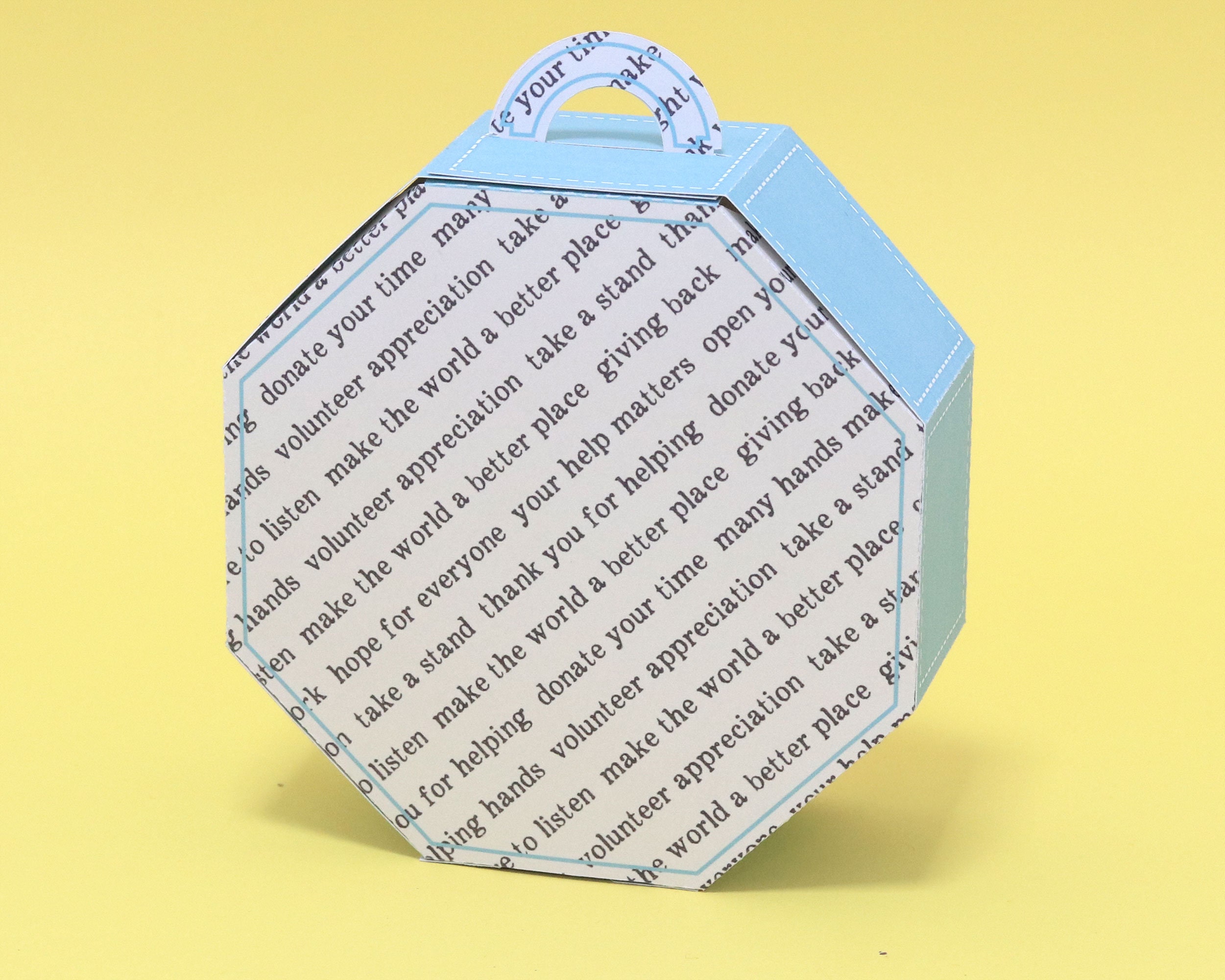 Octagonal Box Pack 3D Project for Papercraft Large Templates - Etsy