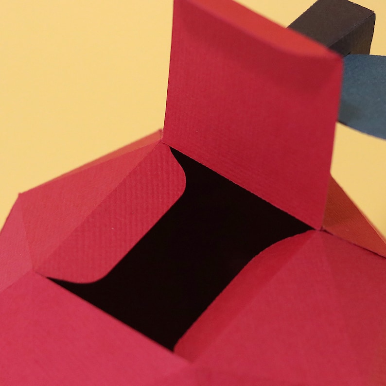 3D Low Poly Apple Box Project for Paper Crafting Template - Etsy