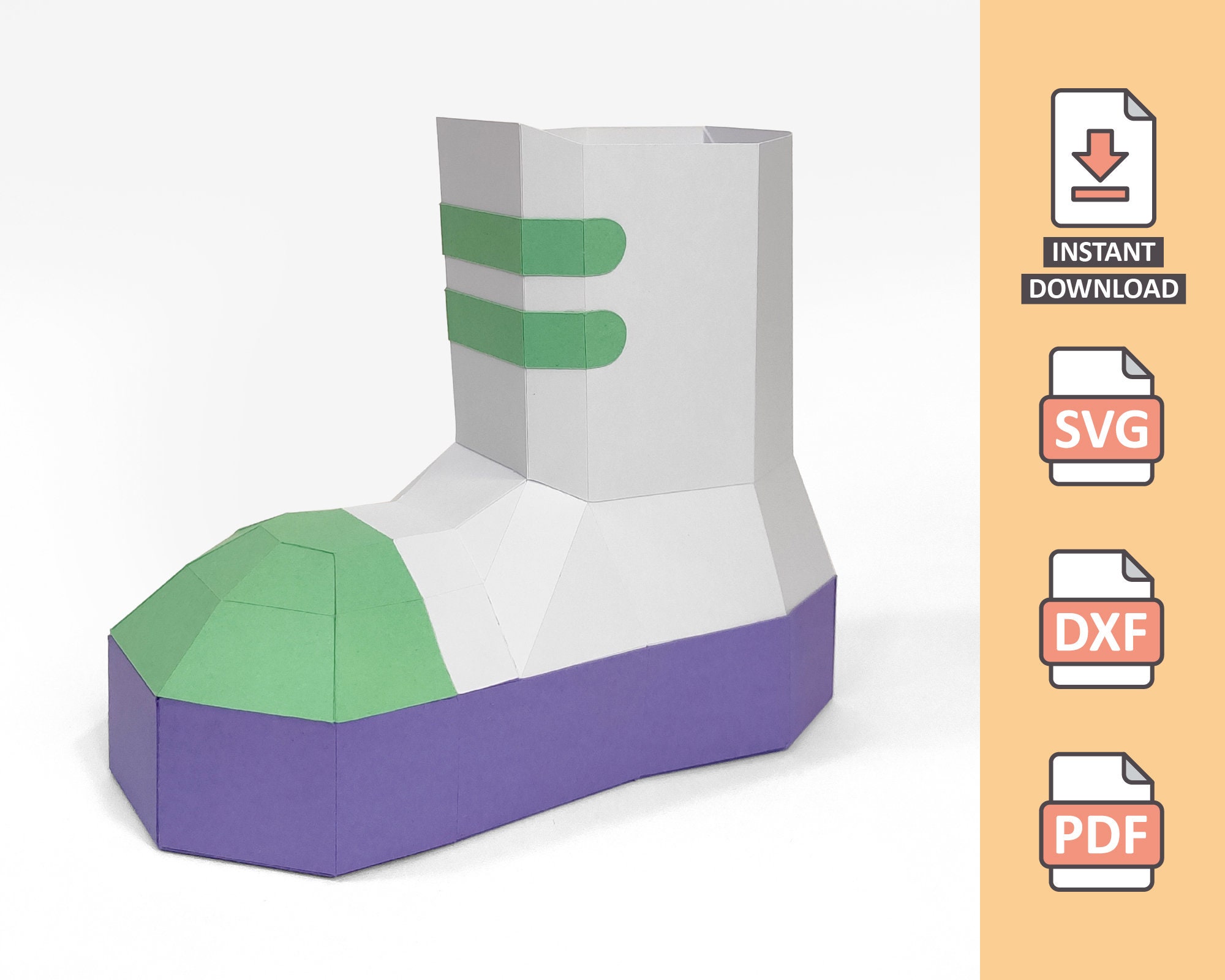 Astronaut Boot Box - 3D Project Spacial Costume Party Cutting File ...