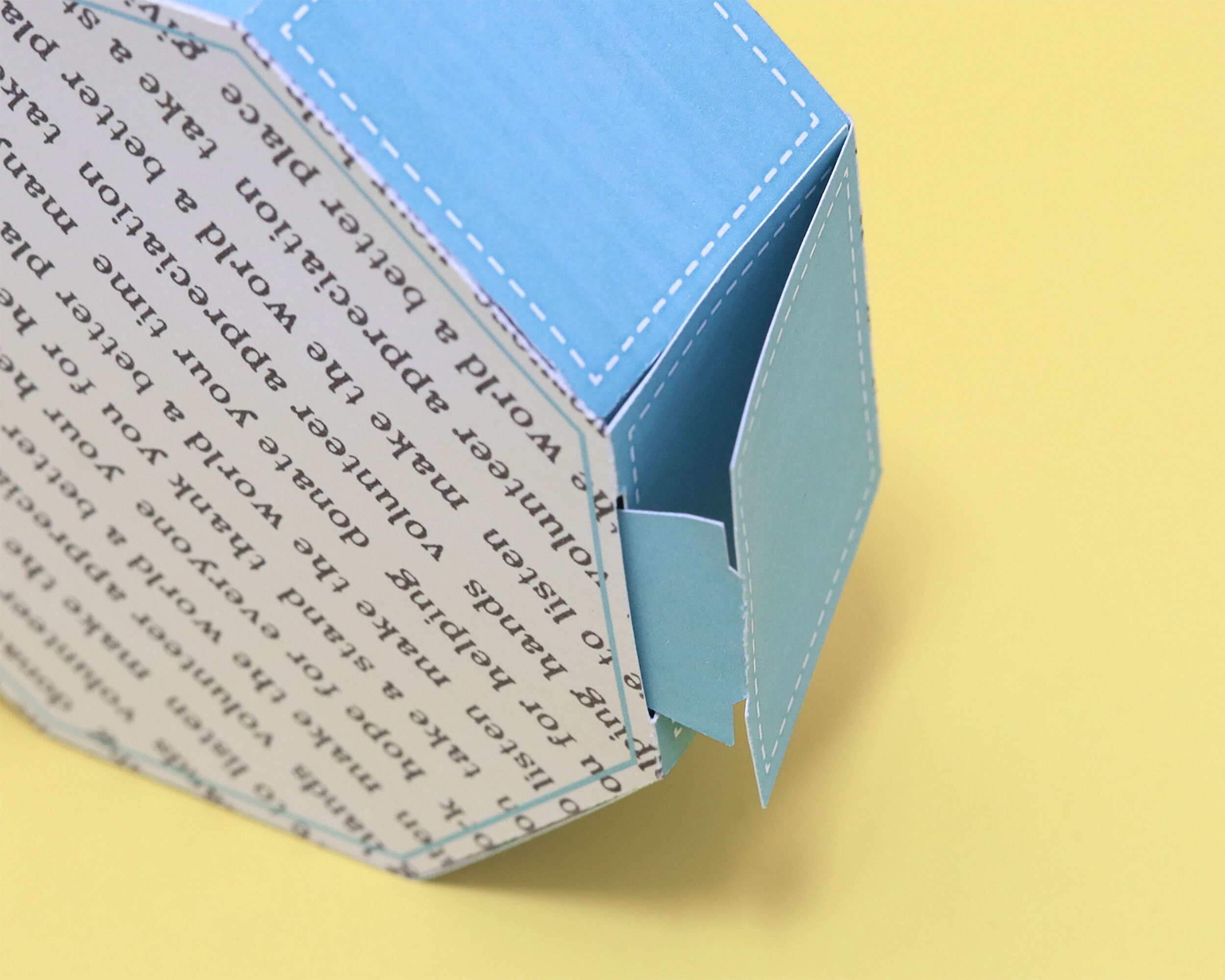 Octagonal Box Pack 3D Project for Papercraft Large Templates - Etsy