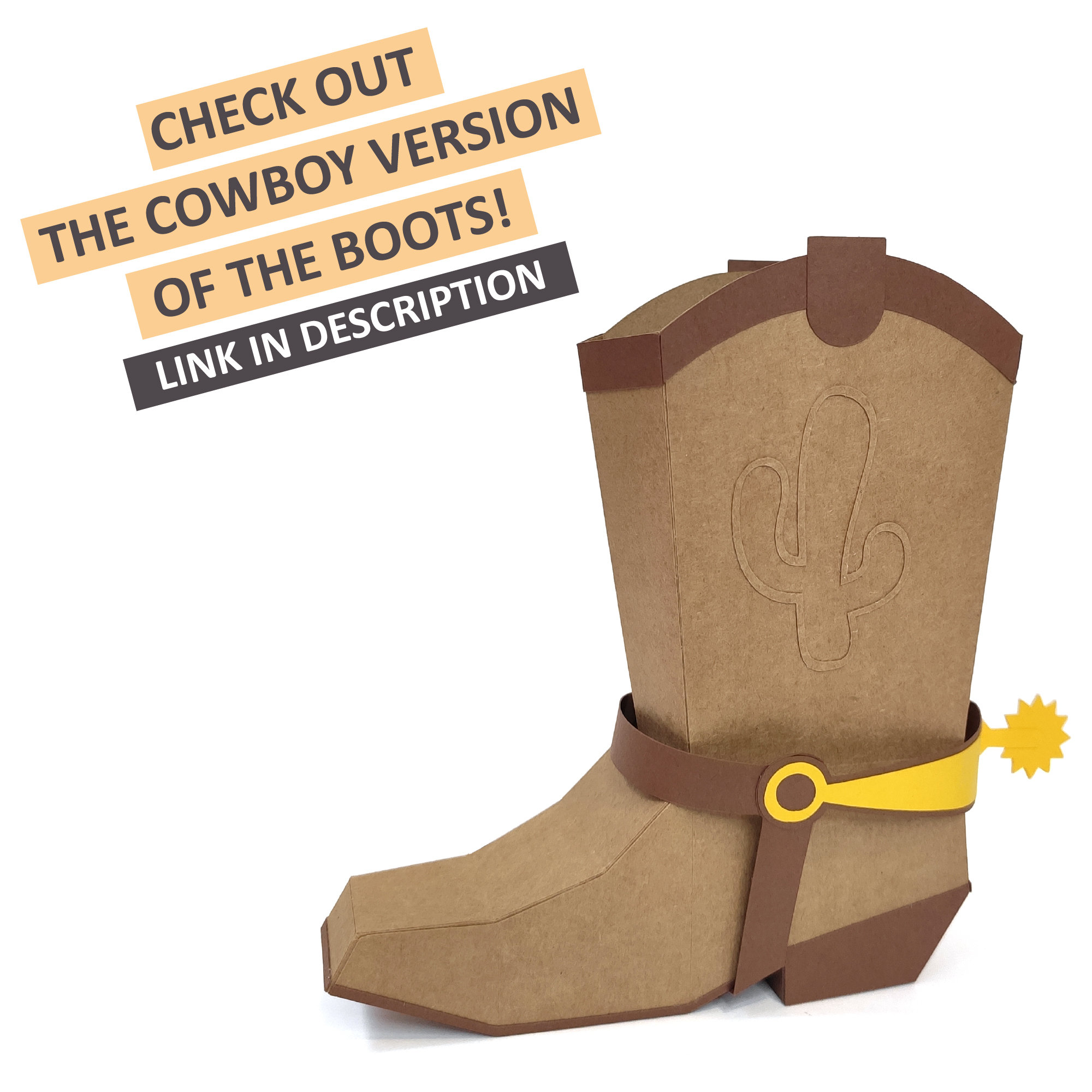 Cowgirl Boot 3D Project for Manual Cut or Machine Cutting - Etsy