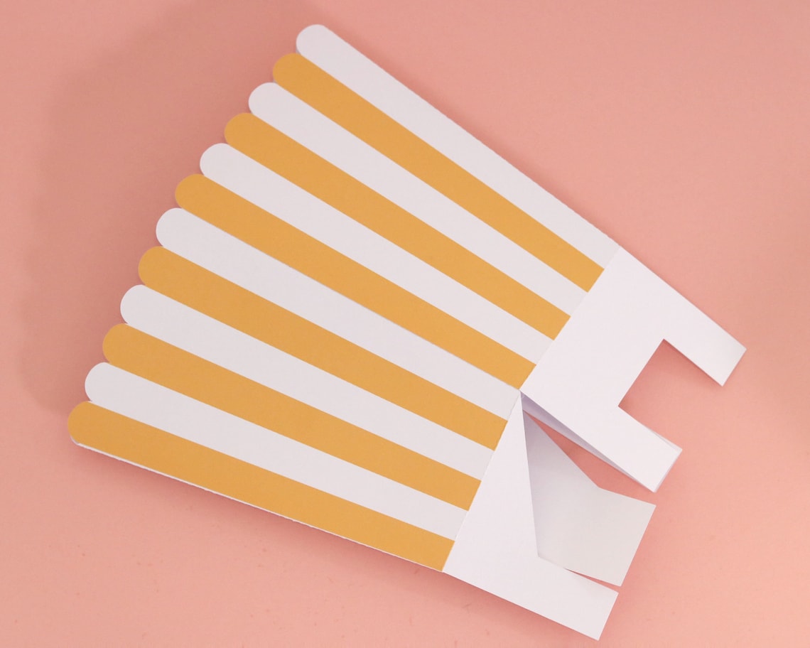 Popcorn Bag Pack 3D Project Papercraft Popcorn Box Cutting - Etsy