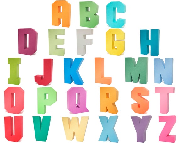 3D Square Letters Pack Alphabet Cutting Files for Manual or | Etsy UK