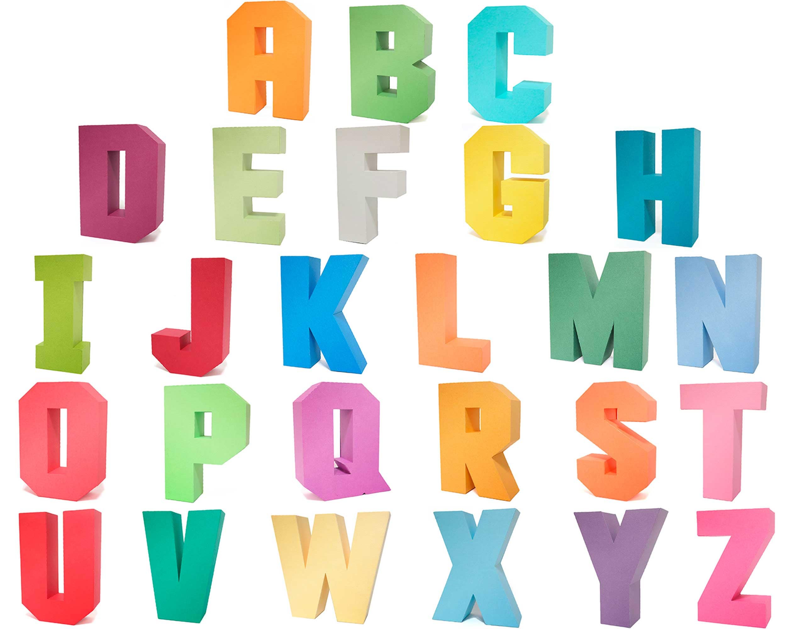 3D Square Letters Pack Alphabet Cutting Files for Manual or - Etsy