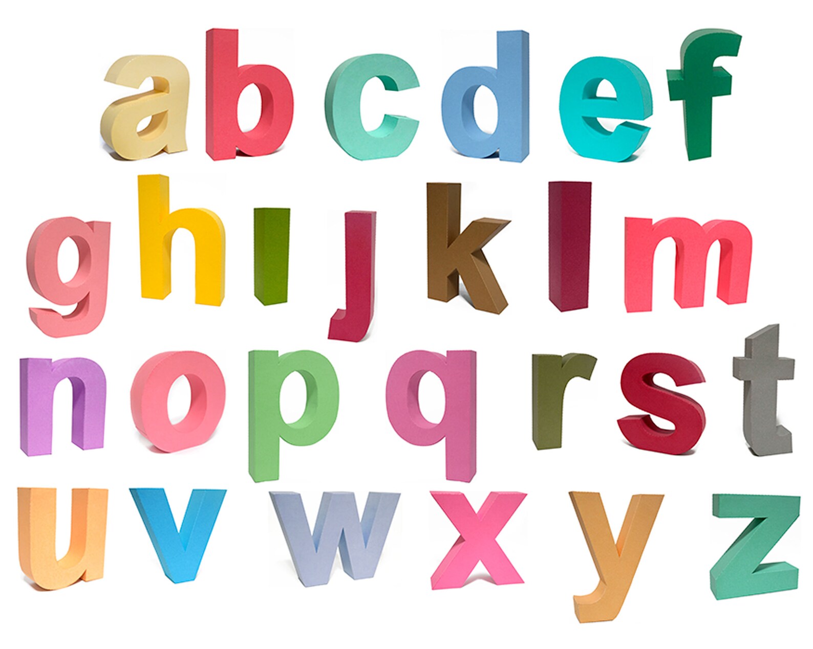 3D Lowercase Letters Pack3d Project for Papercraft and | Etsy