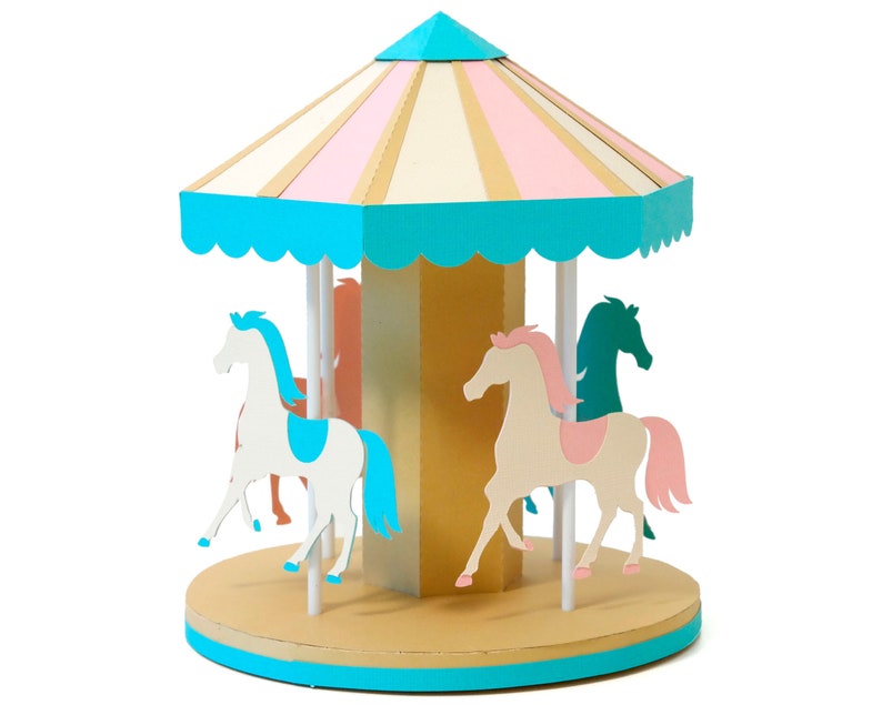 Carousel Pack 3D Cutting File for Papercraft Circus Theme - Etsy