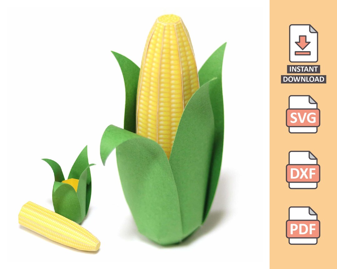 3D Corn Cob Digital Project for Craft - Hillbilly Party, Country ...