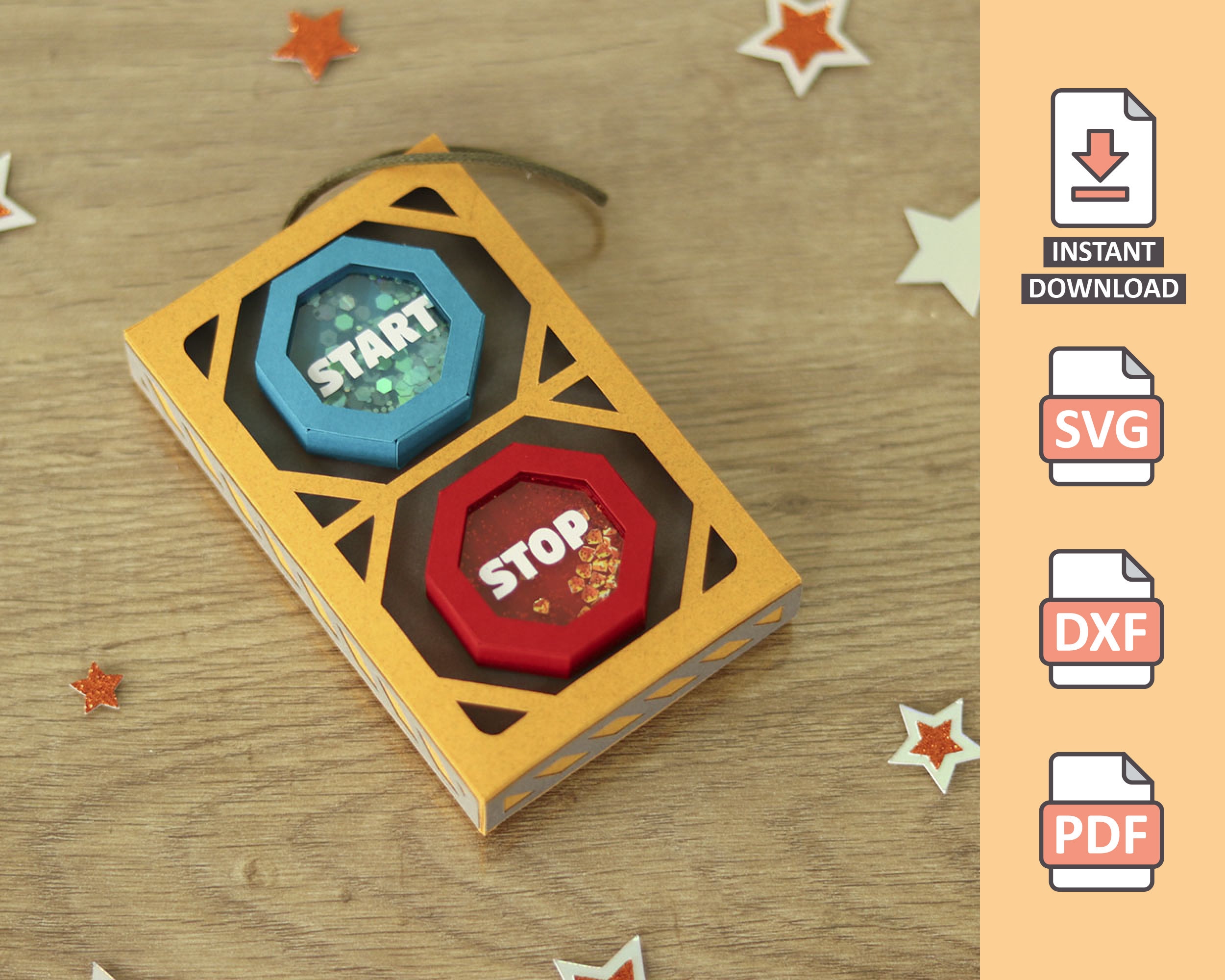 Start & Stop Button Box Milkyway Favor Party Theme Spacial - Etsy
