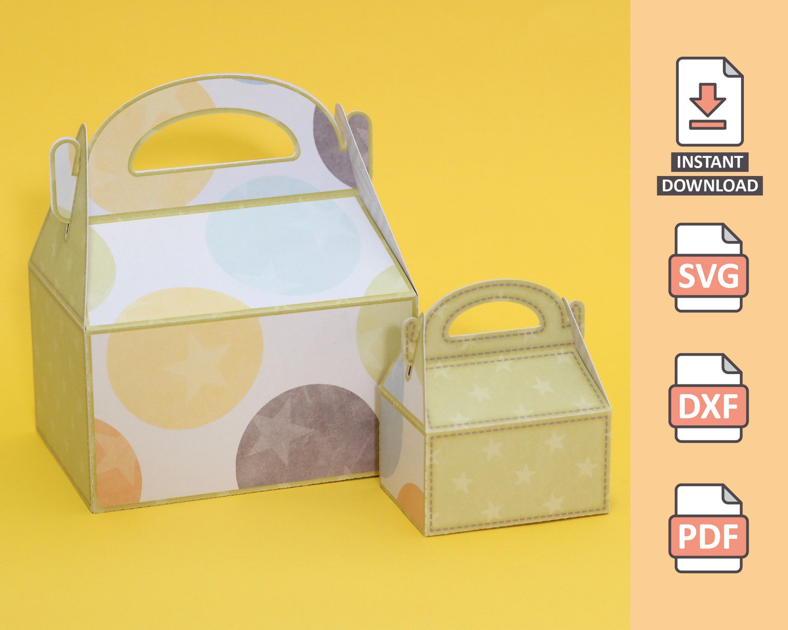 Gable Box Pack 3D Project Box Template Cutting Files for - Etsy