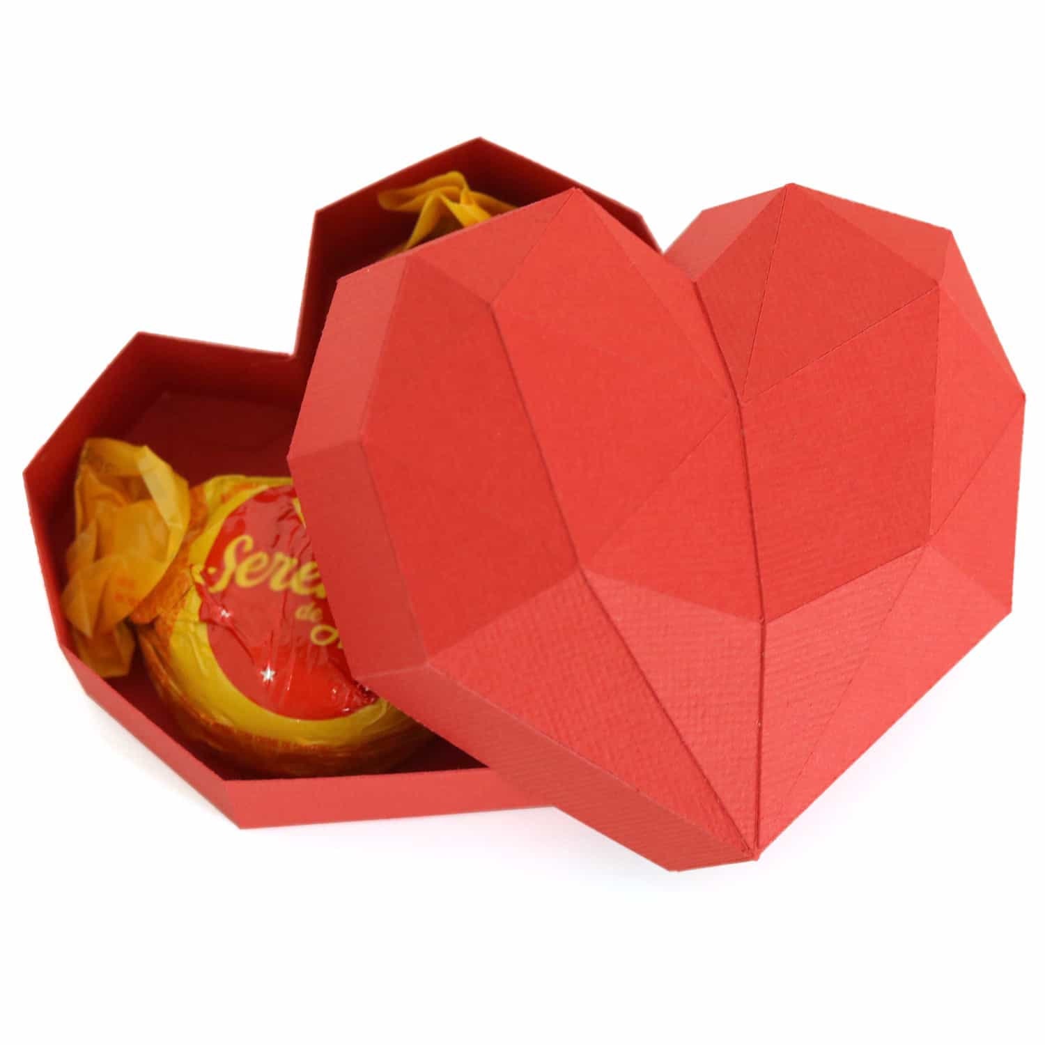3D Low Poly Mini Heart Box Project for Paper Crafting - Etsy
