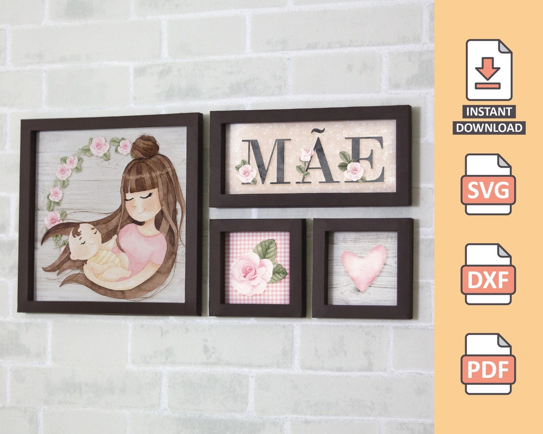 3D Photo Frame for Paper Crafting - Digital Project, Cutting File for ...