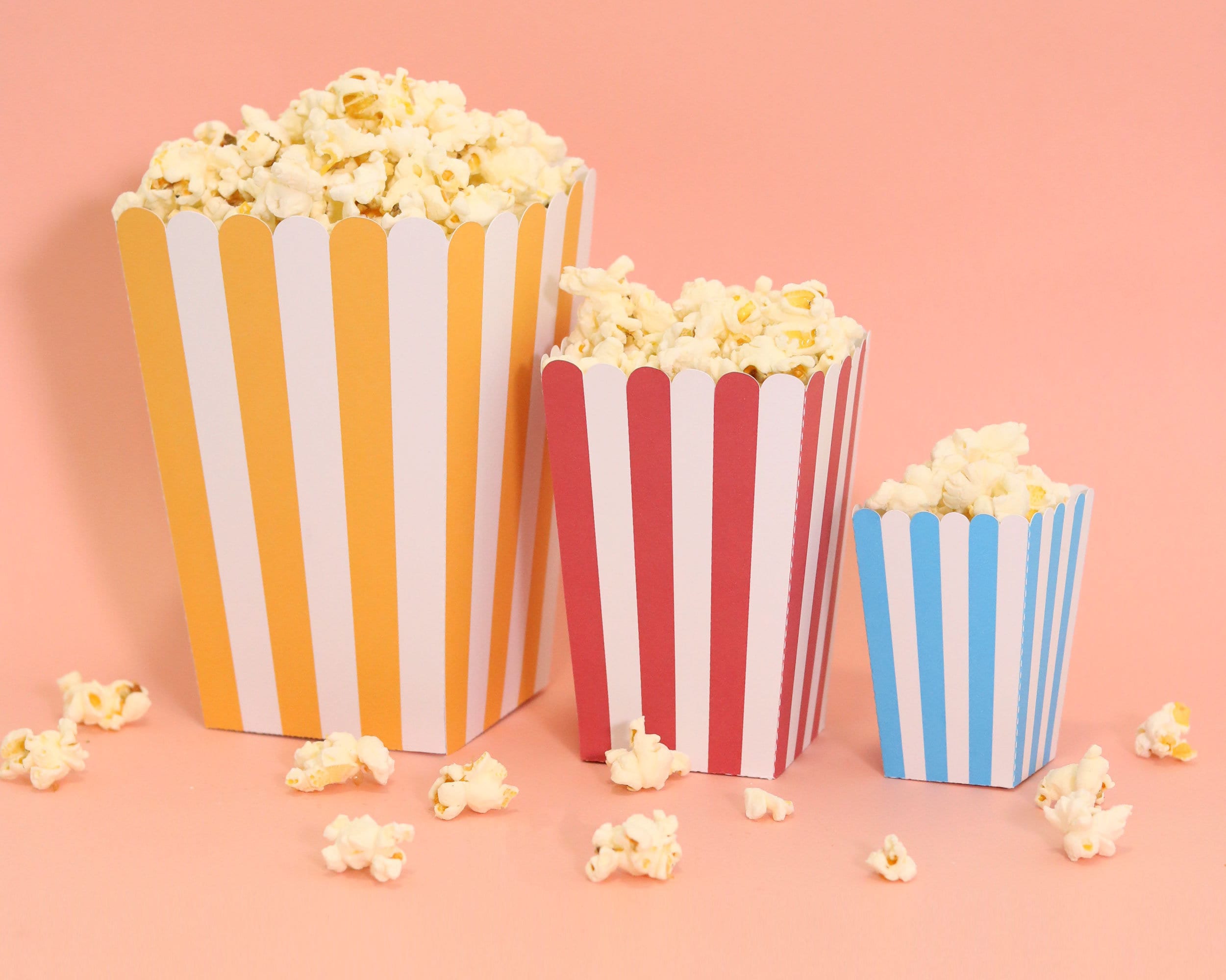 Popcorn Bag Pack 3D Project Papercraft Popcorn Box Cutting - Etsy