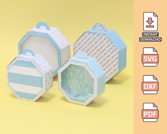 Octagonal Box Pack 3D Project for Papercraft Large Templates - Etsy