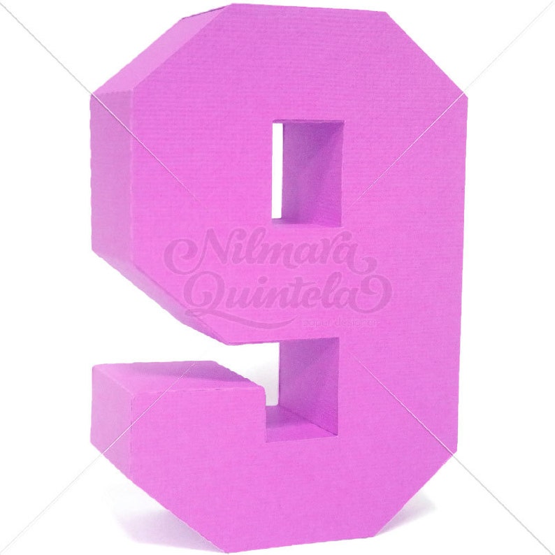 Numbers cutting file for papercraft svg 3D Square Numbers Block Pack
