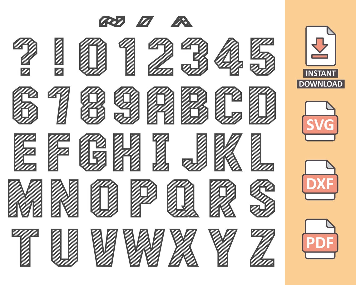 Diagonal Layers for 3D Letters SVG ONLY LAYERS Alphabet - Etsy