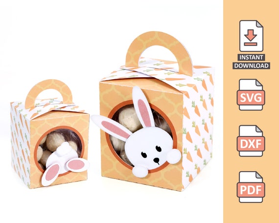 Rabbit in Burrow Box Project Paper Crafting Candy Box - Etsy