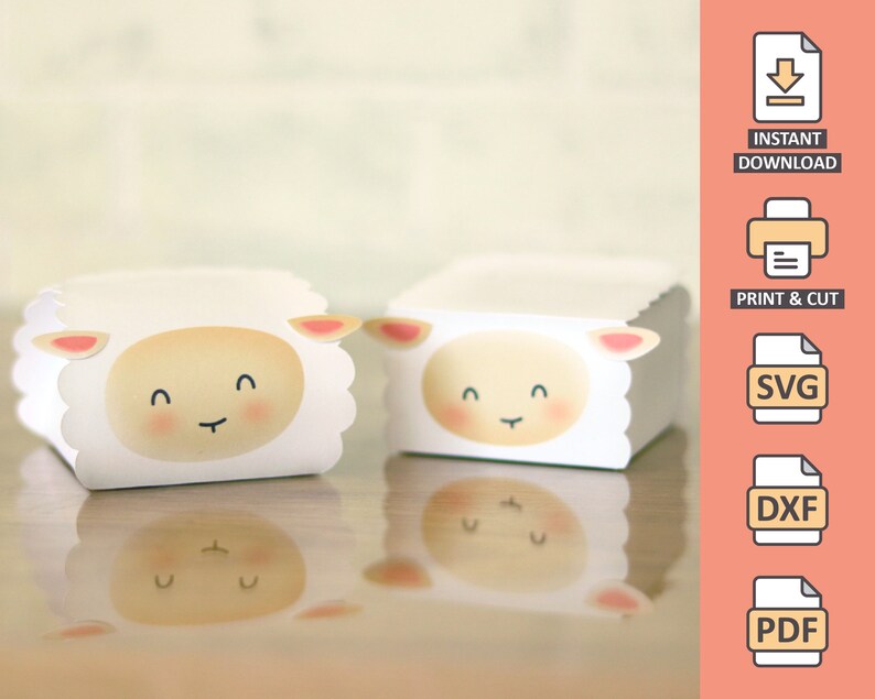 Lamb Candy Box Template, Easter Church Project (SVG, PDF) Silhouette ...