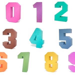 3D Square Numbers Block Pack - Numbers Cutting File for Papercraft Svg ...