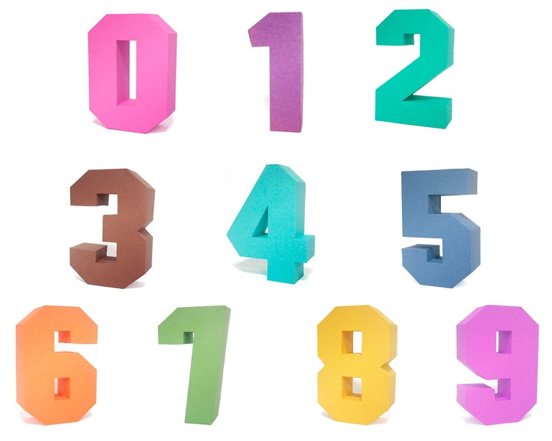 3D Square Numbers Block Pack Numbers Cutting File for - Etsy