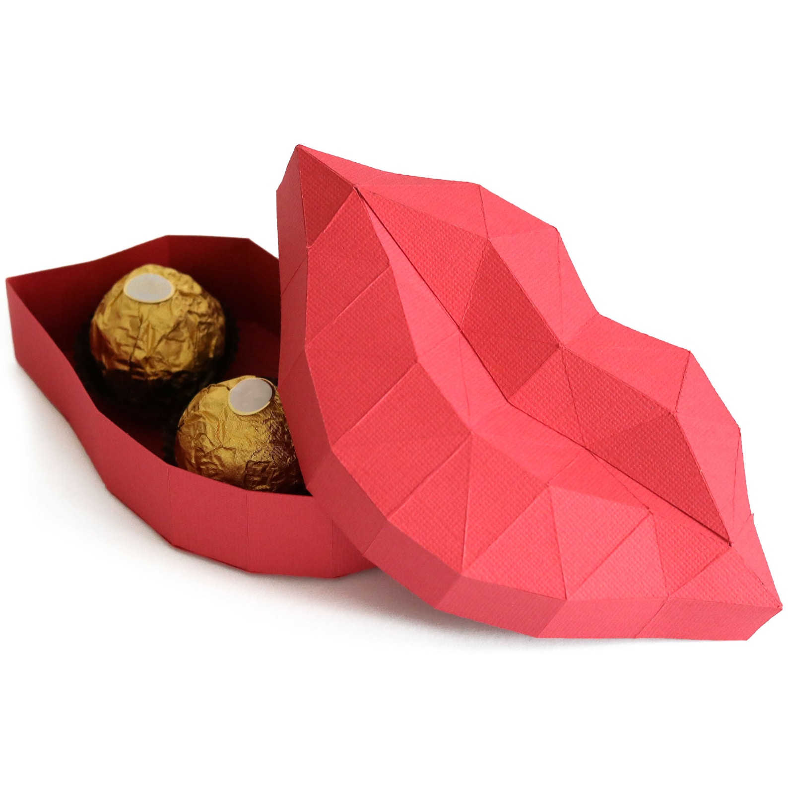 3D Low Poly Kiss Box Project for Paper Crafting Digital - Etsy