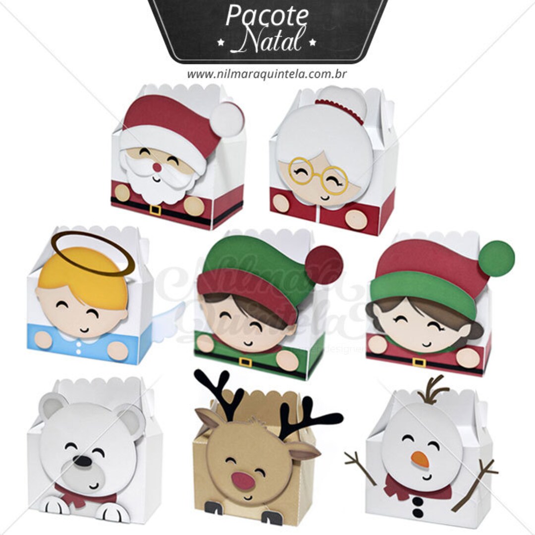 Christmas Pack Gift Santa Angel Snowman Christmas Project Svg - Etsy