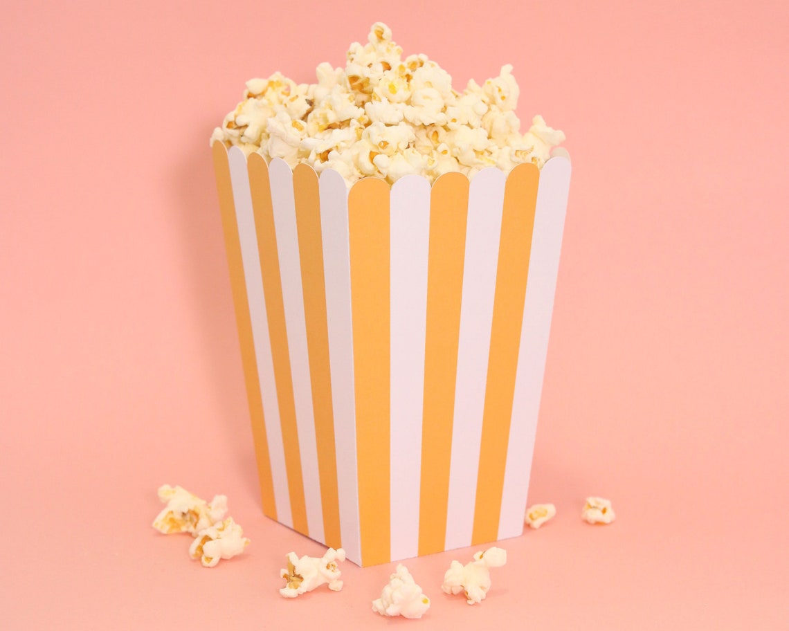 Popcorn Bag Pack 3D Project Papercraft Popcorn Box Cutting - Etsy