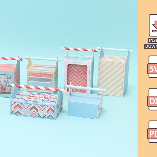 Candy Box Pack 3D Project for Papercraft Big Candy Box Large - Etsy