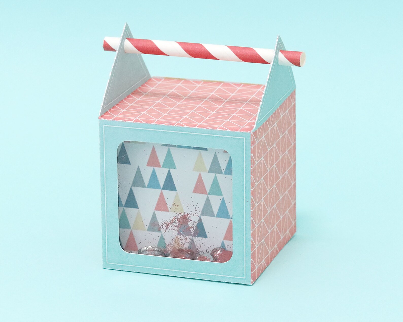 Straw Handle Box Pack - 3D Project Papercraft Large Templates Cutting ...
