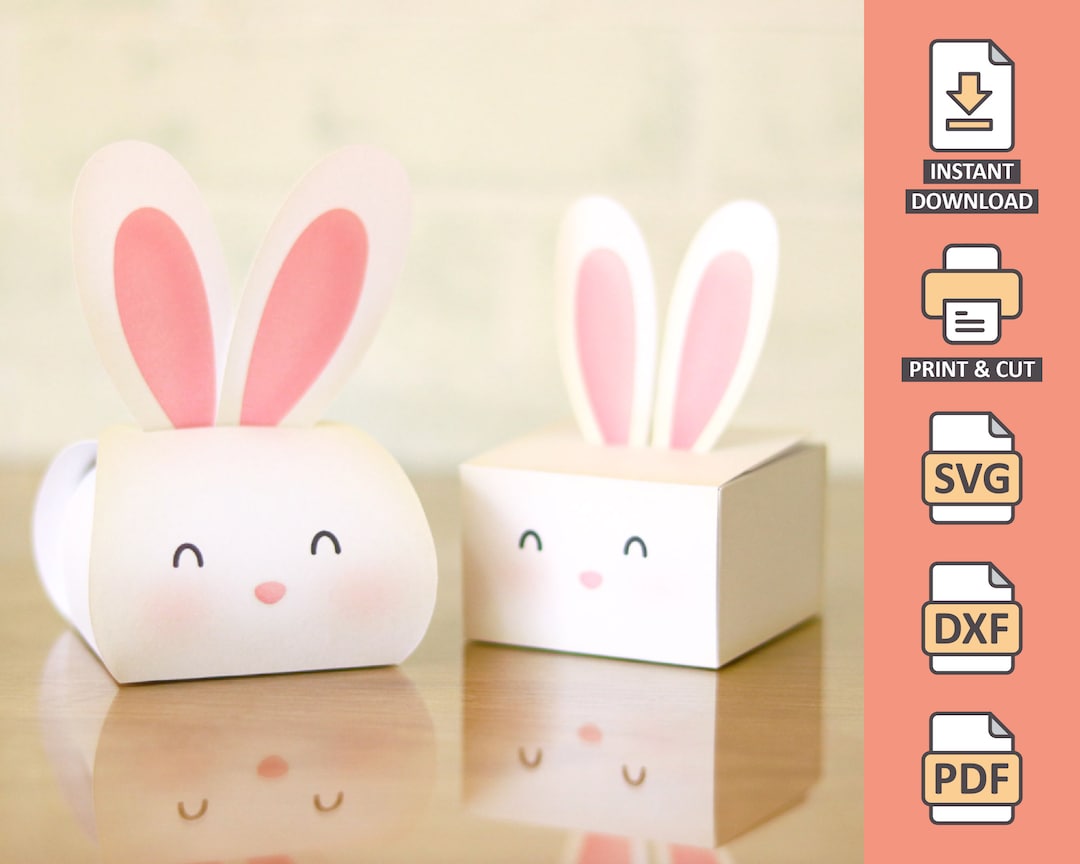Rabbit Box Project Paper Crafting Candy Easter Egg Hunt Box Chocolate ...