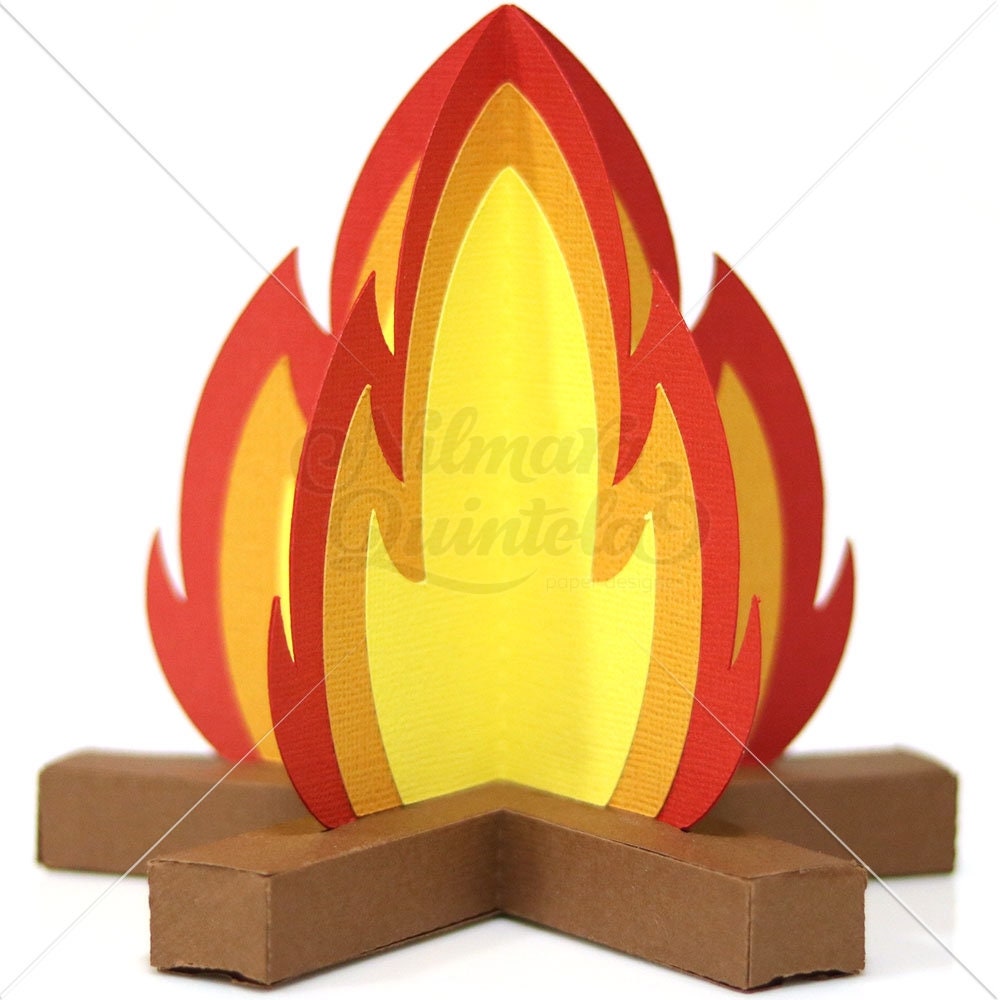 3D Bonfire Camp Fire Digital Project for Craft Hillbilly - Etsy UK