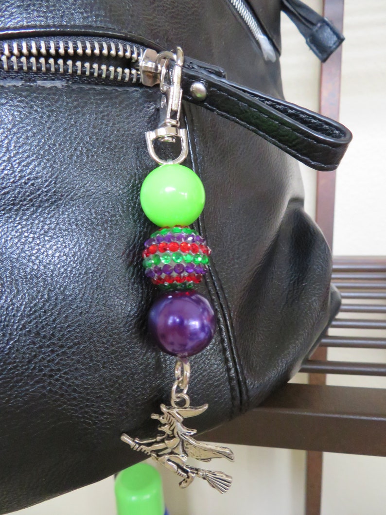 Halloween Witch Chunky Bead Book Bag/backpack/purse Decorative - Etsy