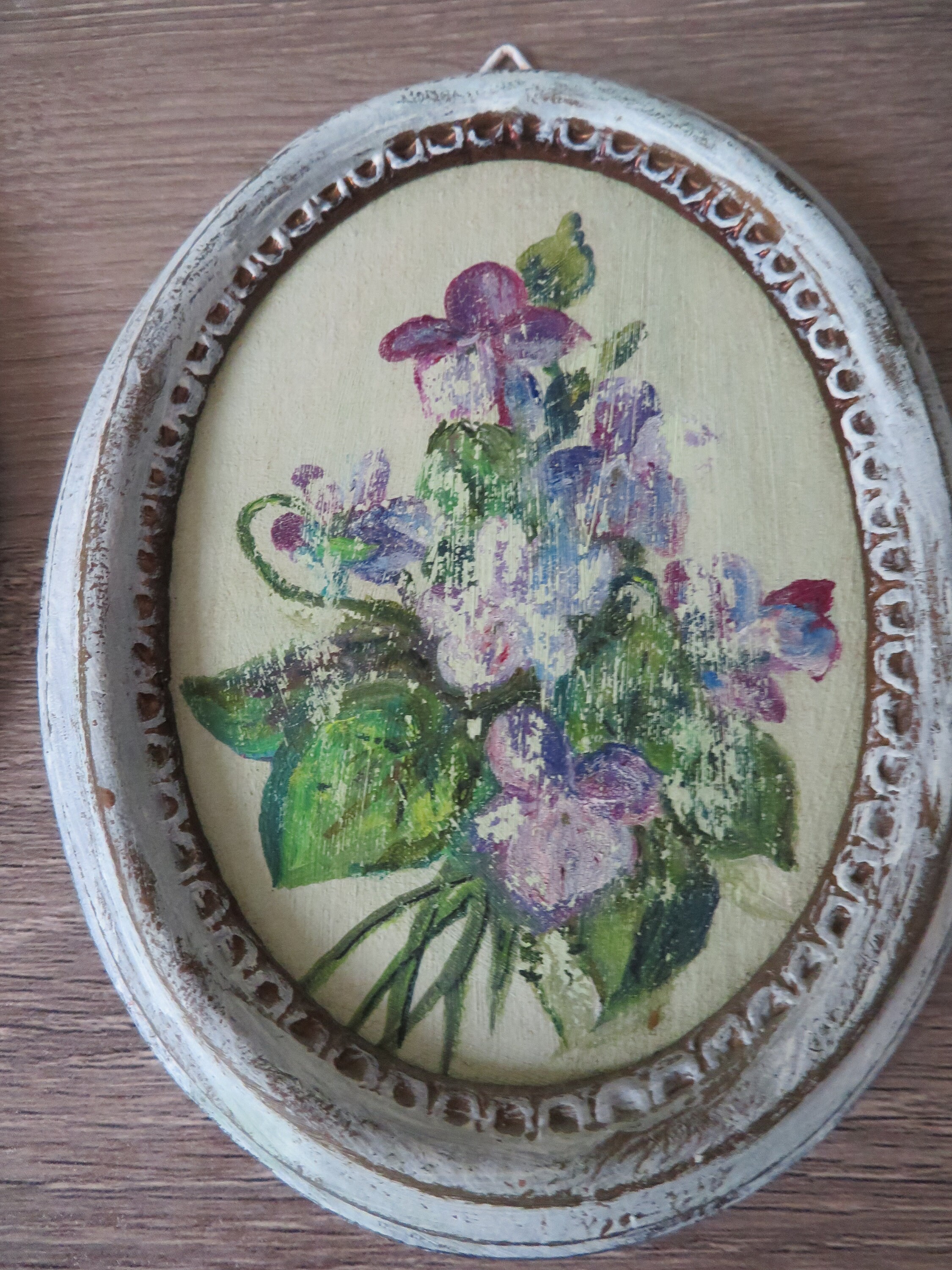 Vintage Shabby Handpainted Floral Frames 2 Made in Italy Frames, Spring ...