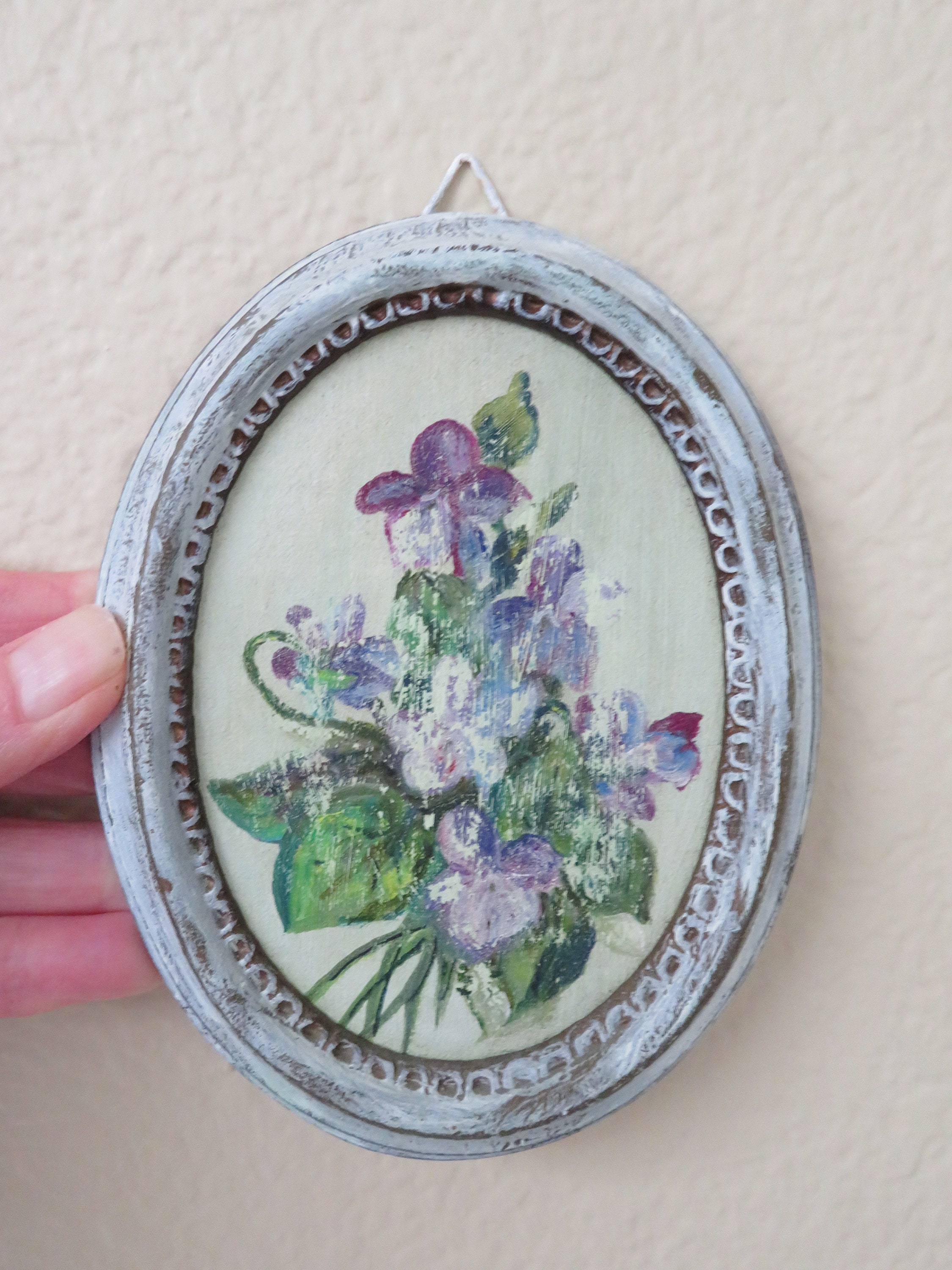 Vintage Shabby Handpainted Floral Frames 2 Made in Italy Frames, Spring ...