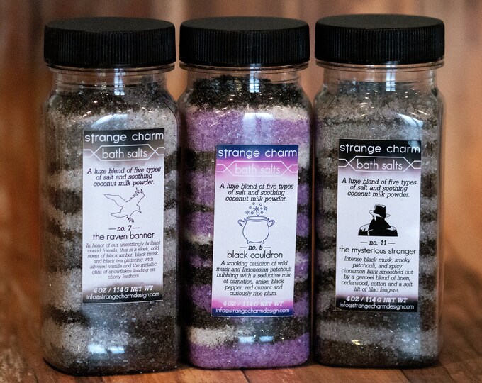 Black Cauldron Bath Salts, Goth Gift, Epsom Salt, Dead Sea Salt, Luxury ...