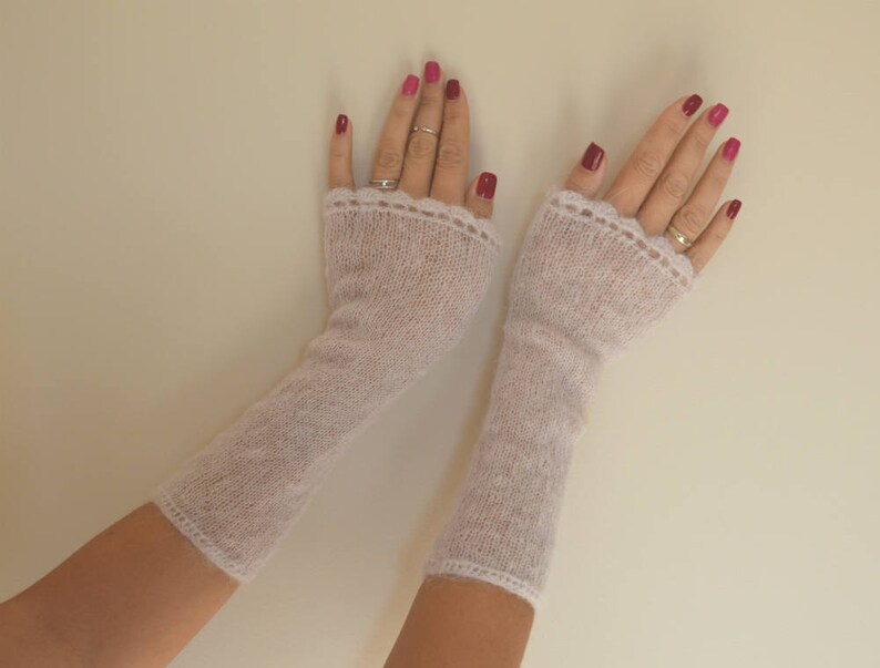 Long arm warmers wedding mittens bridal gloves gift for | Etsy