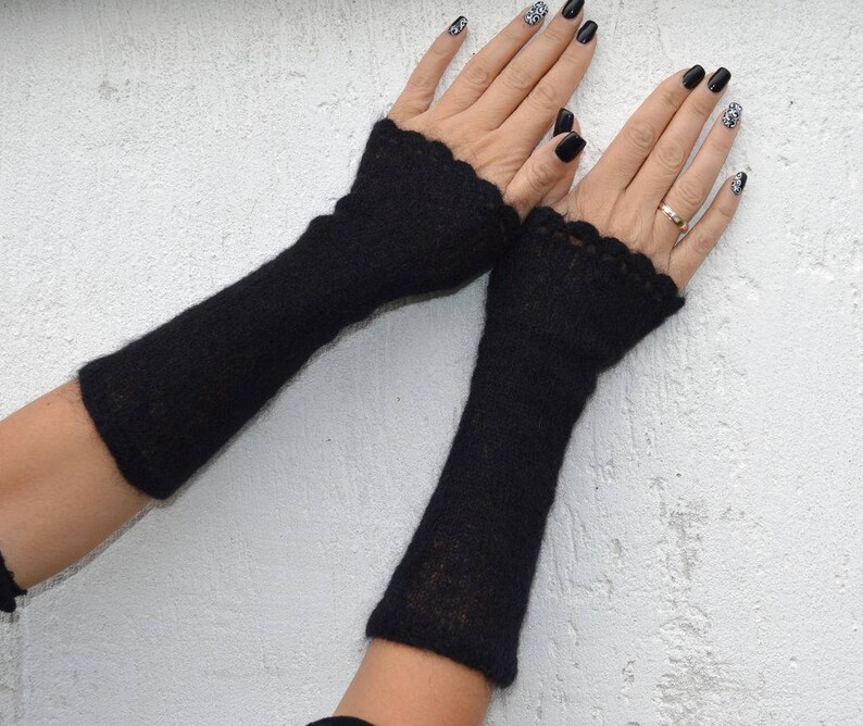 Long Arm Warmers Wedding Mittens Bridal Gloves Gift for - Etsy
