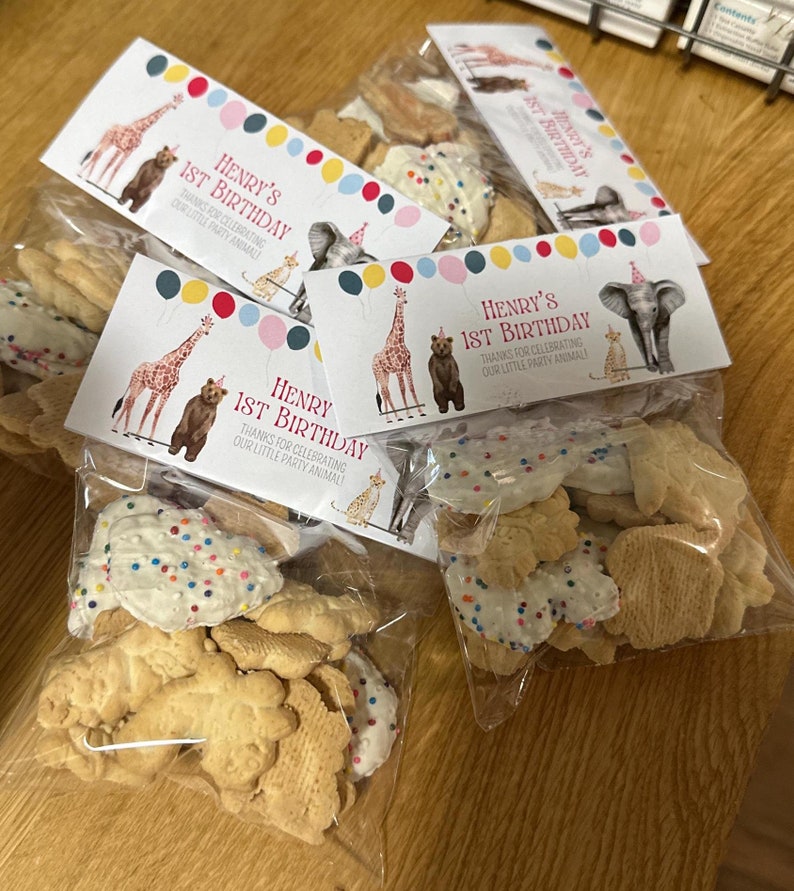 Party Animals Favor Tag Template - Etsy