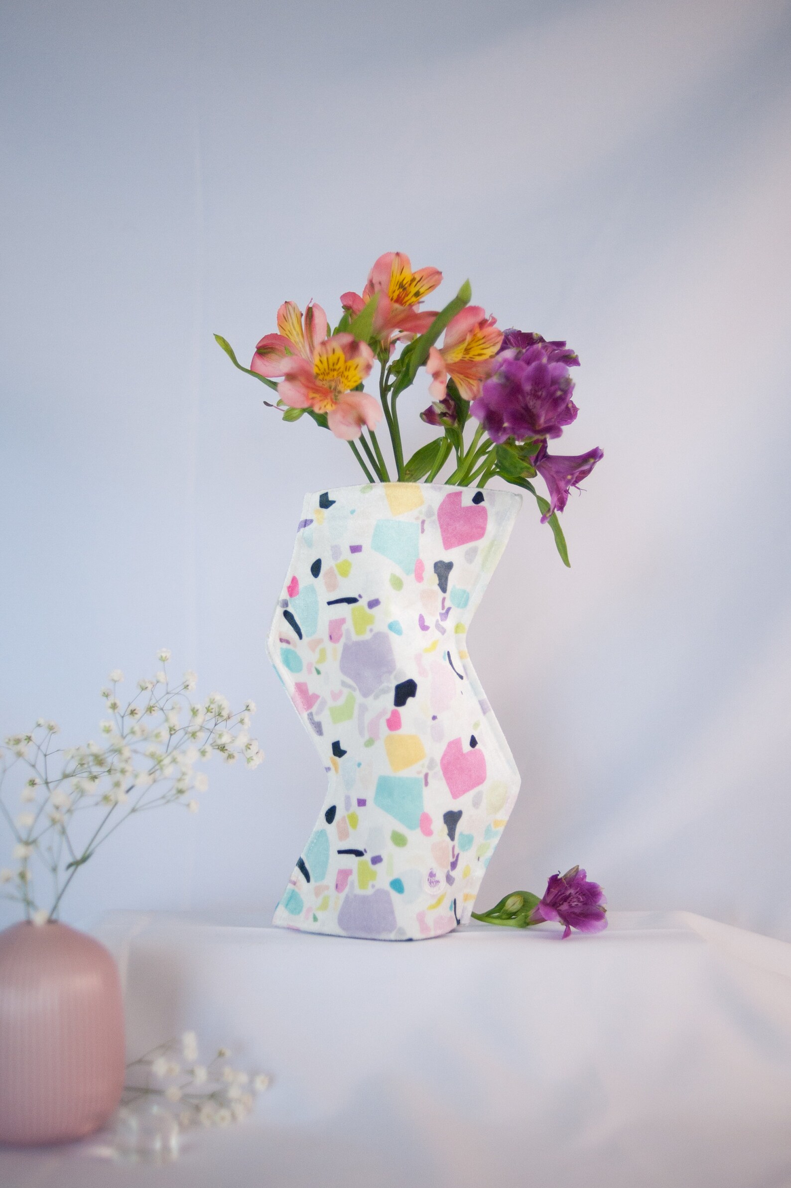 Terrazzo Fabric Vase, Contemporary Home Decor, Modern Textile Vase - Etsy