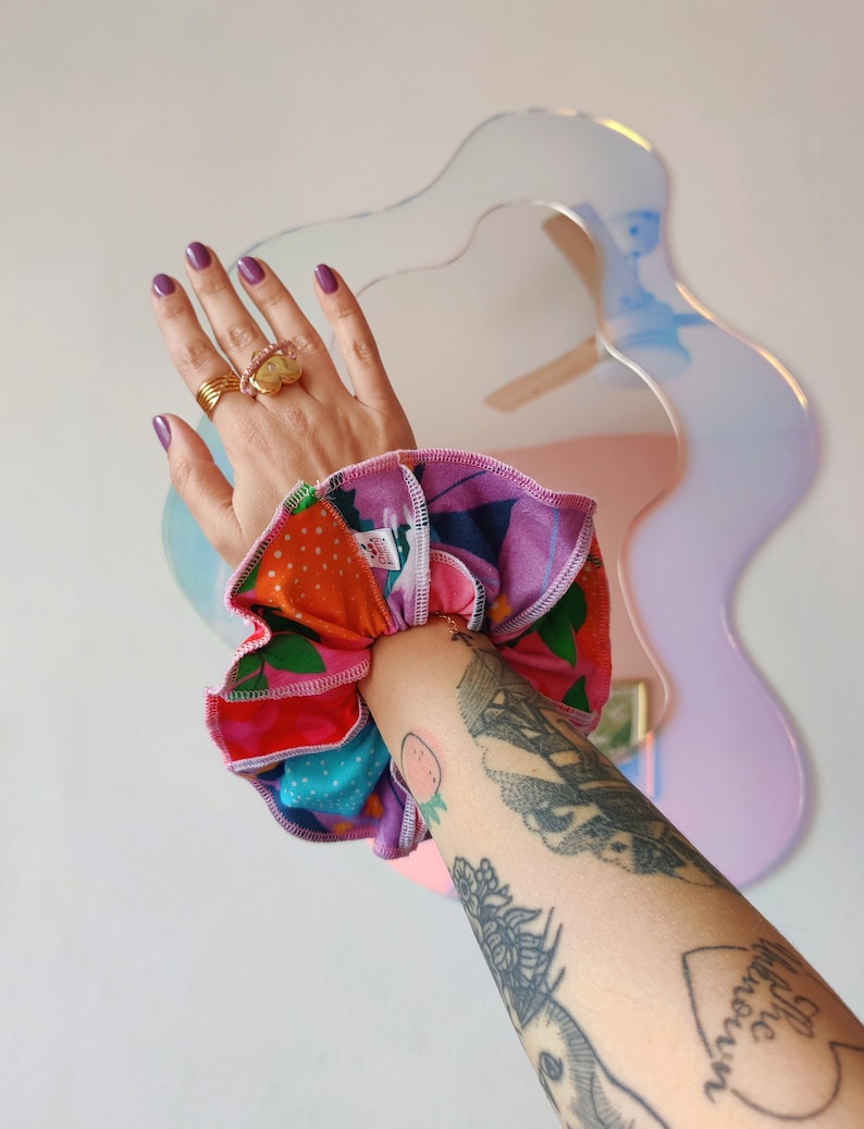 Exposed Seam Mix Print Scrunchies / Zero Waste Sustainable Hair ...